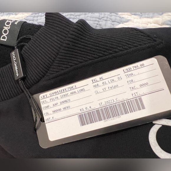 Dolce & Gabbana | Shirts | Dolce And Gabanna Mens Jersey Sweatshirt ...